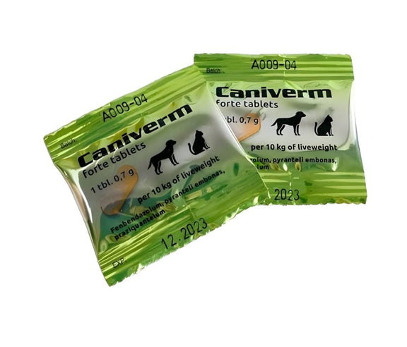 Caniverm pill for treatment and prevention of worms and parasites (for ...