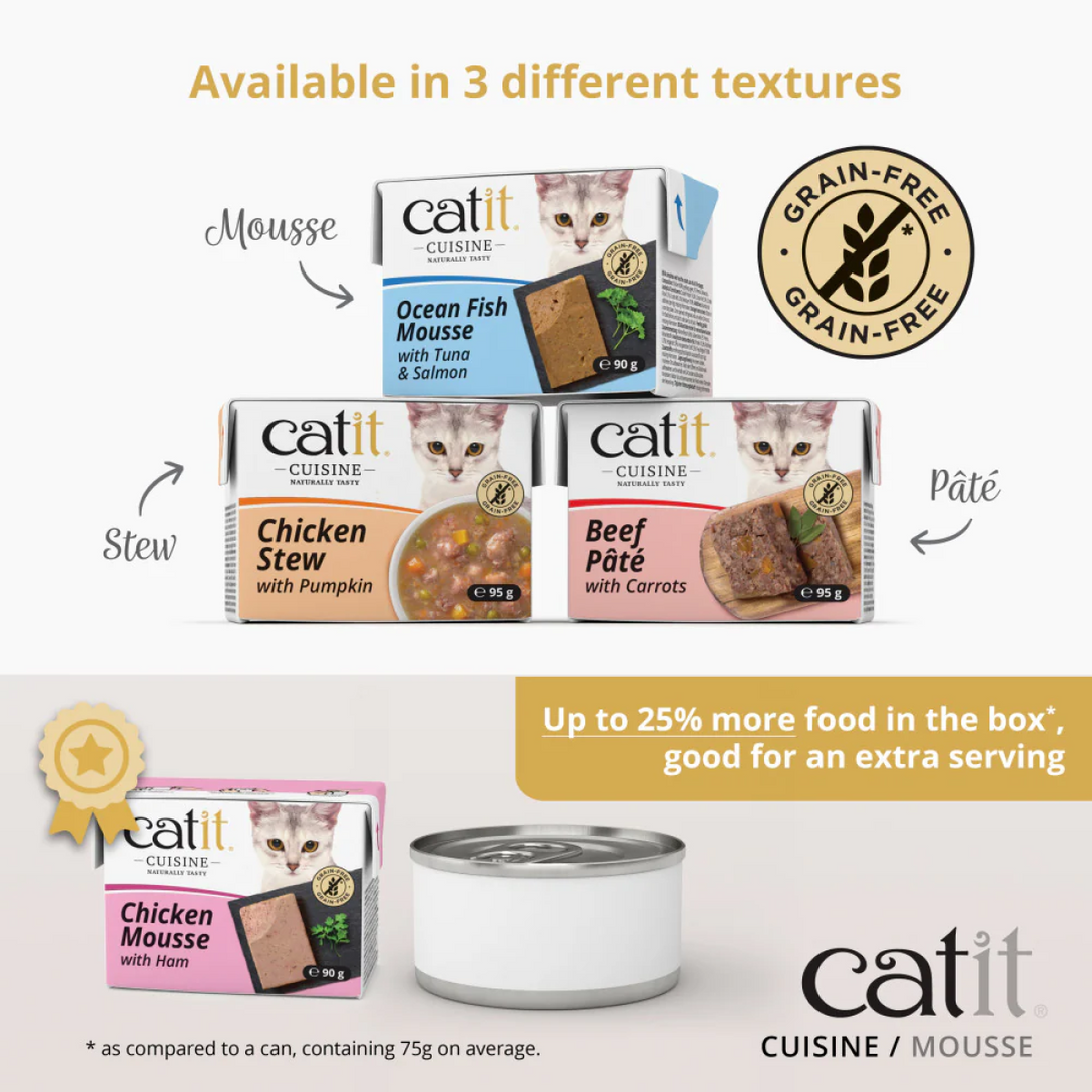 Catit Cuisine Chicken Stew with Pumpkin, 95 g Tetra, 12pcs/box