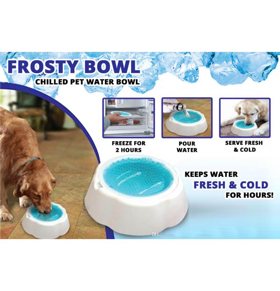 Cooling Bowls Plastic And Gel Ice Feeding Safe Speed Cold Food Water D
