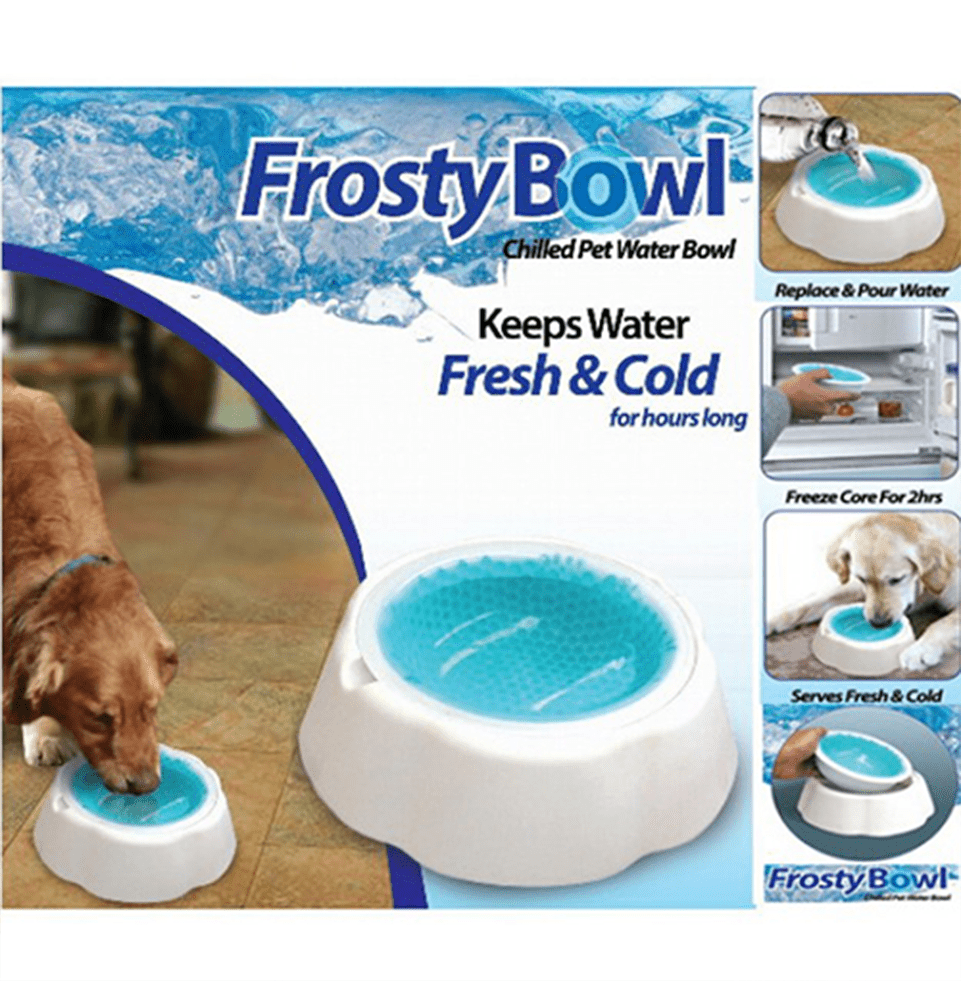 Cooling Bowls Plastic And Gel Ice Feeding Safe Speed Cold Food Water D