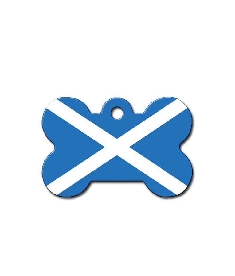 ID Tag Bone Scottish Flag