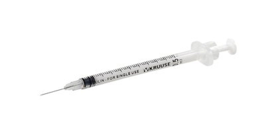 KRUUSE Insulin Syringe, 3-comp., 0.5 ml, 29G 1/2" 100 UNIT SCALE