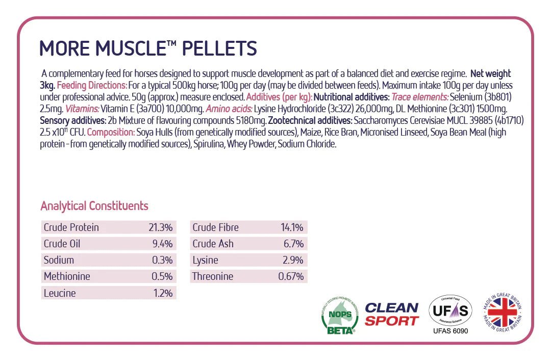 MORE MUSCLE PELLETS 3kg