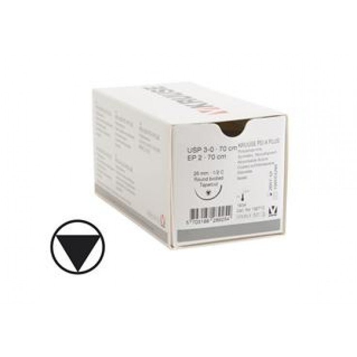 KRUUSE PD-X PLUS SUTURE, USP 3-0, 70 CM, 26 MM, ½ C, RB, TAPERCUT, 18